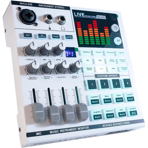 SN800 48V Gaming o Mixer, 16 Level Intelligent Noise Reduction ...