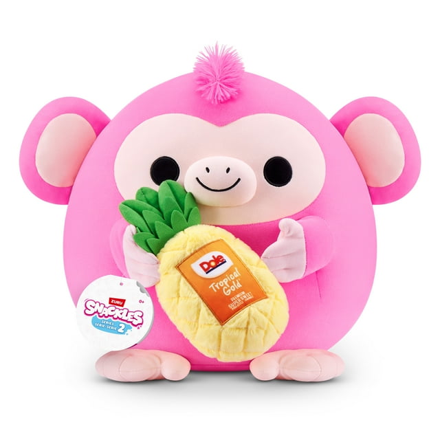 SNACKLES 14 inch Snackle (Dole Pineapple) Oli the Monkey, Ultra Soft ...