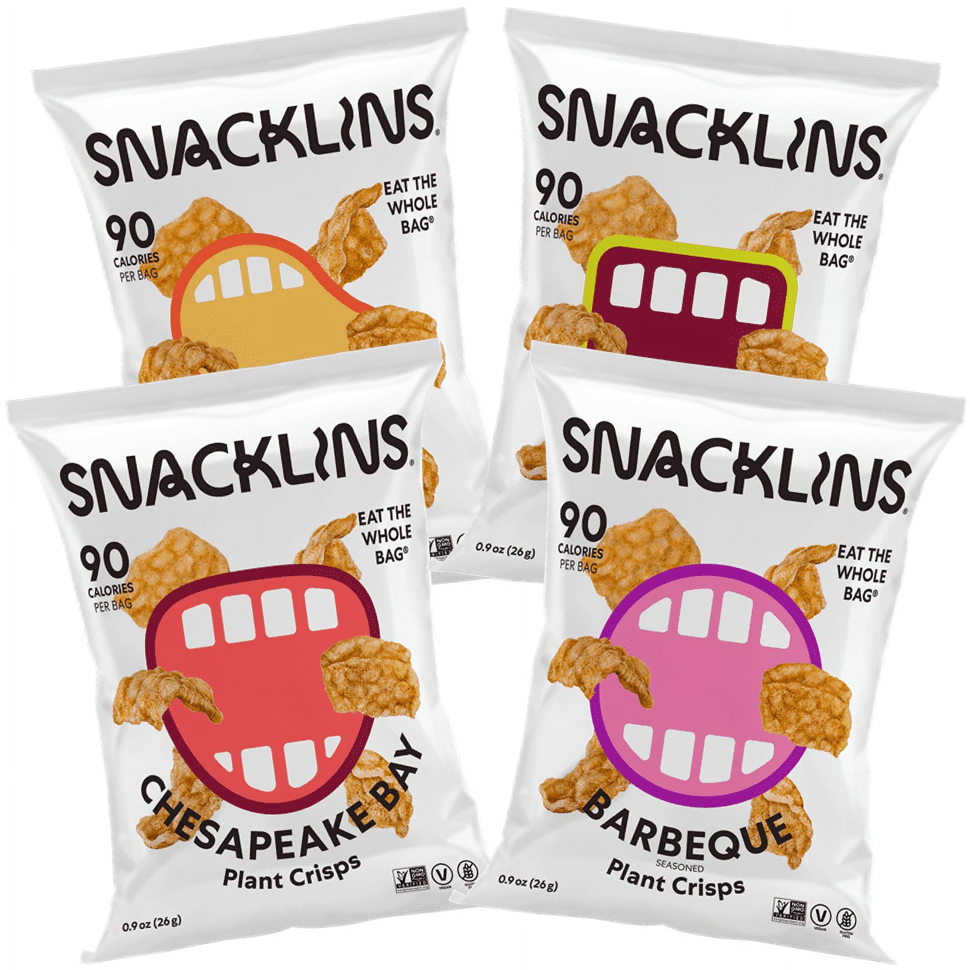 SNACKLINS Vegan Crisps, Gluten Free, Grain Free, Kosher, Low Calorie ...