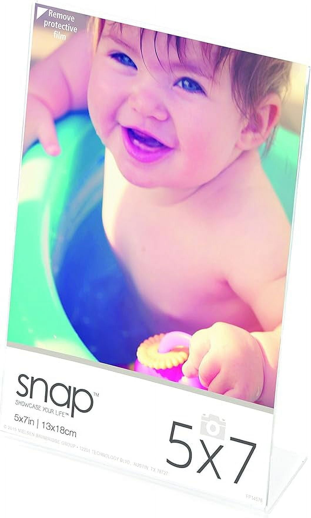 SNAP 5x7 Clear Acrylic Self Standing Frame - Walmart.com