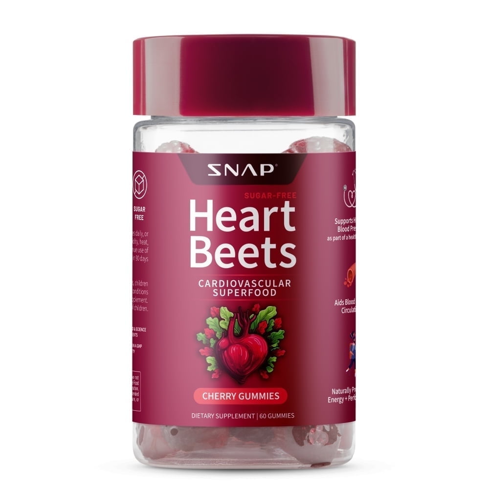 Snap Supplements Heart Beets Gummies for Blood Flow Circulation ...