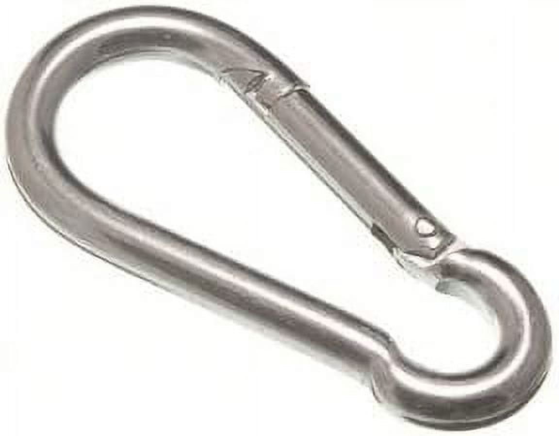 SNAP SPRING CLIP CARBINE HOOK (CARABINER) 5MM 3/16 INCH ZP STEEL(pack ...