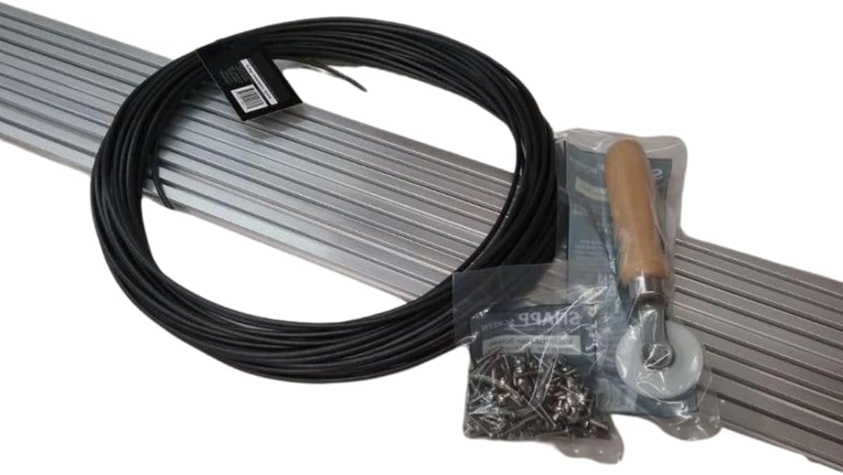 SNAPP Aluminum Track Screen Porch Kit, Mill 94 inch 30 Pack Tracks, 300 ...