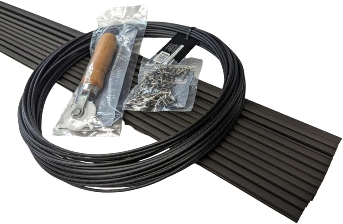 SNAPP PVC Track Screen Porch Kit, Bronze 94 inch 20 Pack Tracks, 200 feet Round Spline, 200 ...
