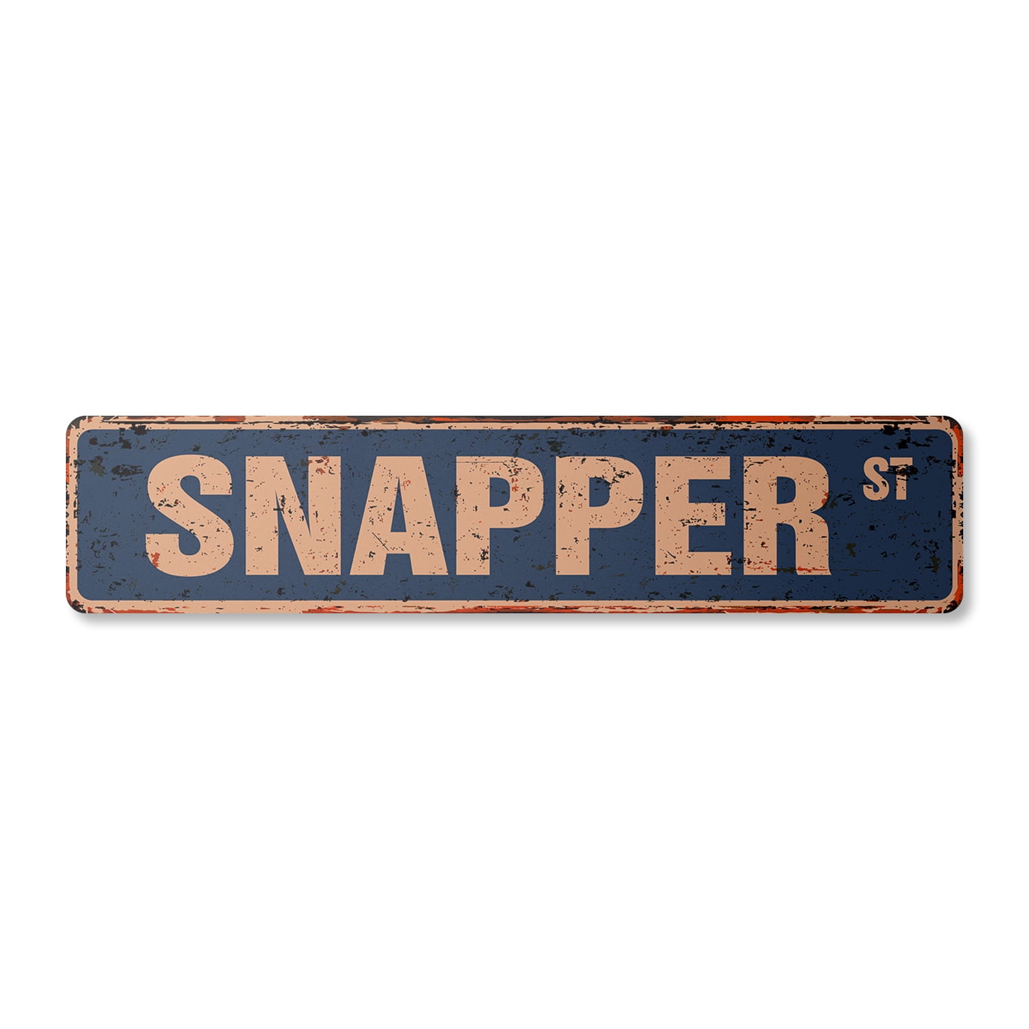 SNAPPER Vintage Plastic Street Sign fishing fisherman fish food ...