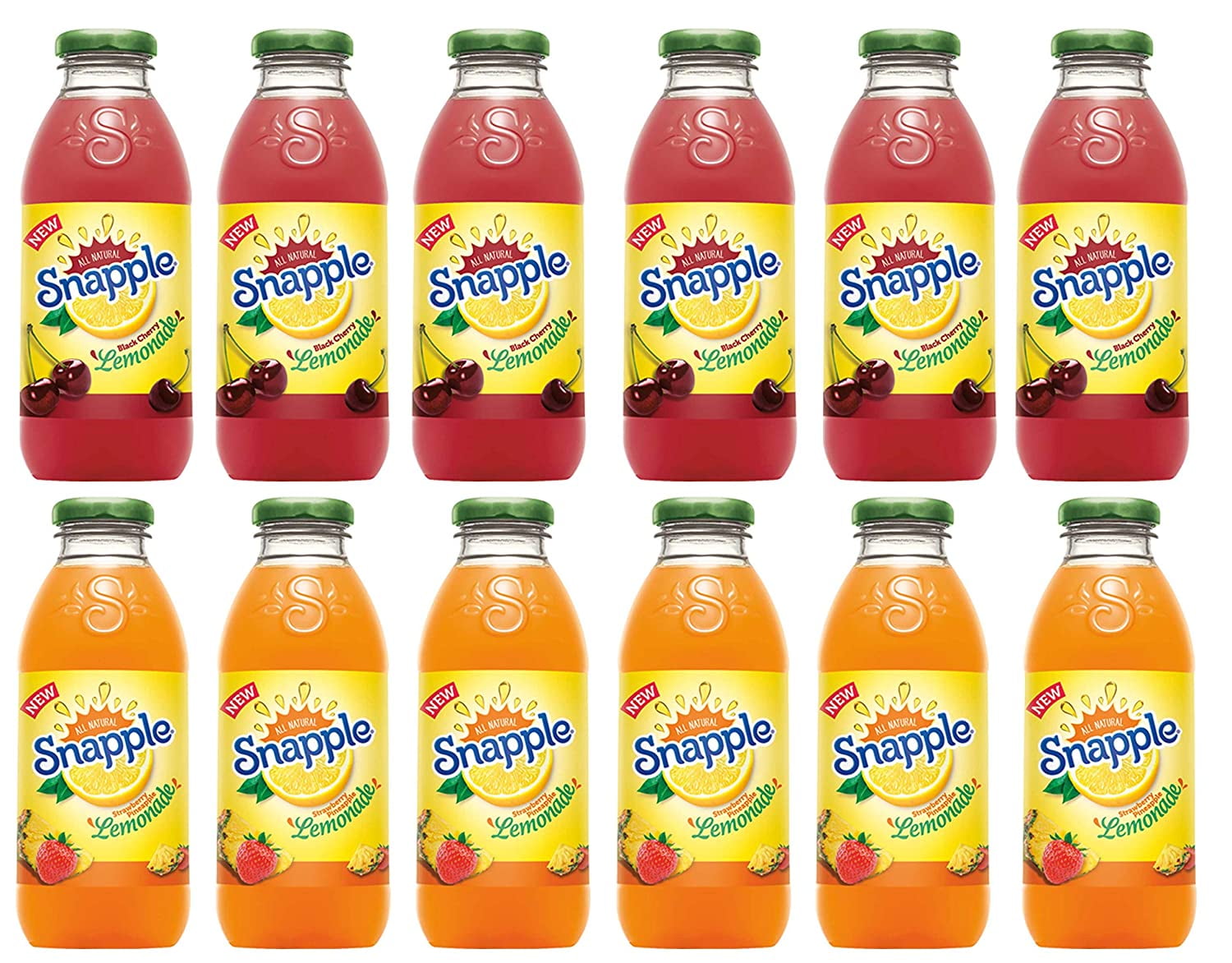 SNAPPLE Variety Juice Drink Pack , Pack of 12 , 16 fl oz , Black Cherry ...