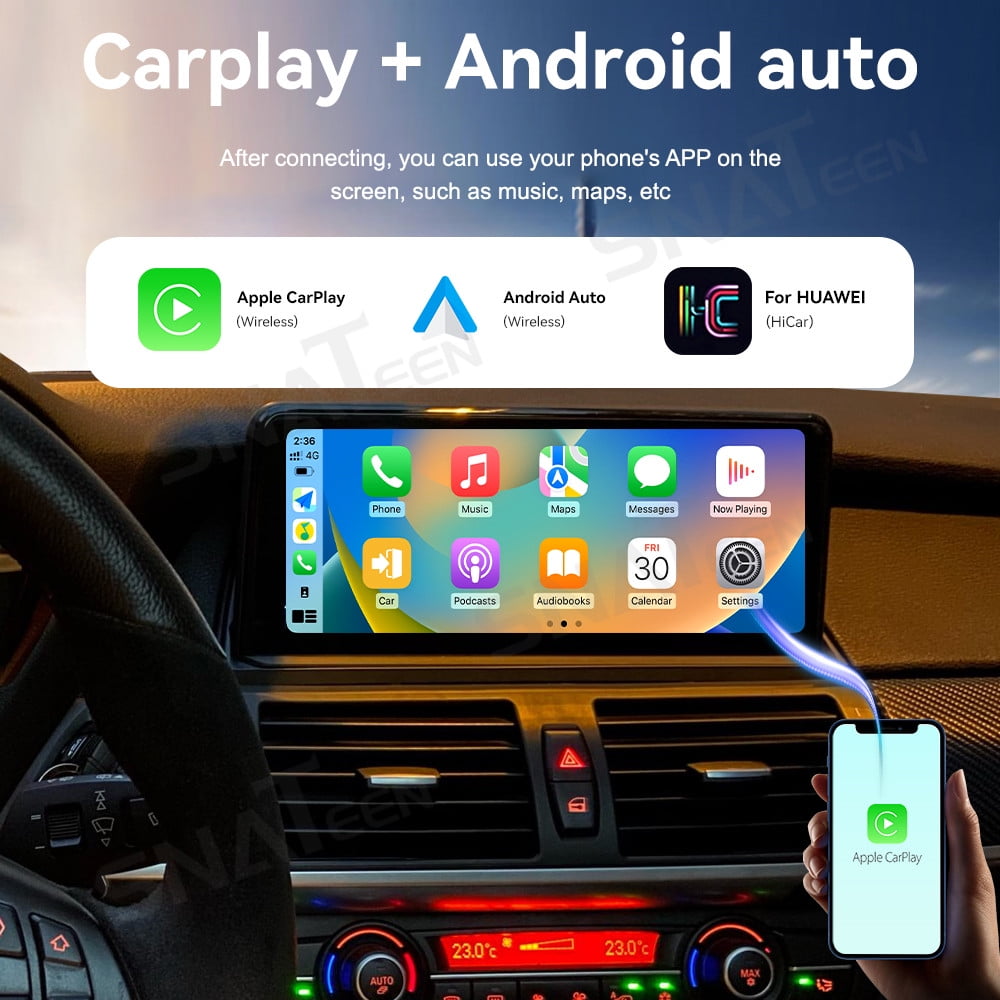 SNATEEN 10.25" Android 13 Car Stereo for BMW X5 E70 E71 2005-2013 CIC ...