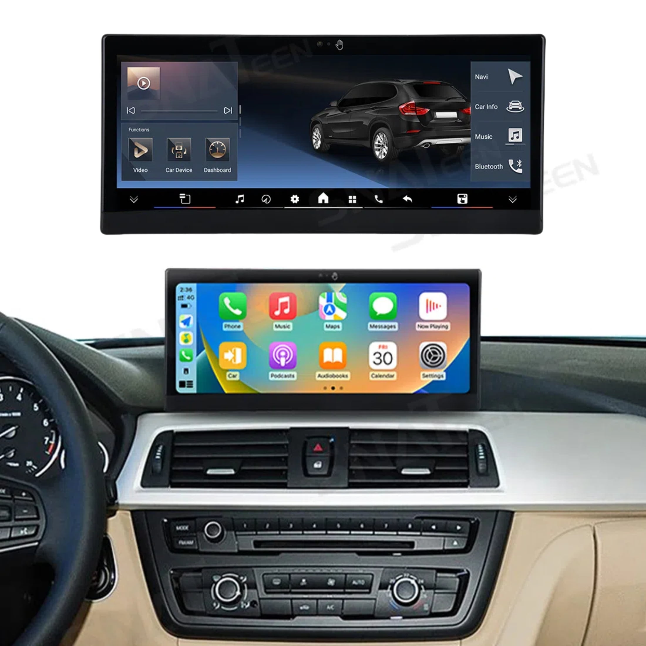 SNATEEN 10.25 inch Car Stereo for BMW 3 Series 4 Series 2018-2019 EVO ...