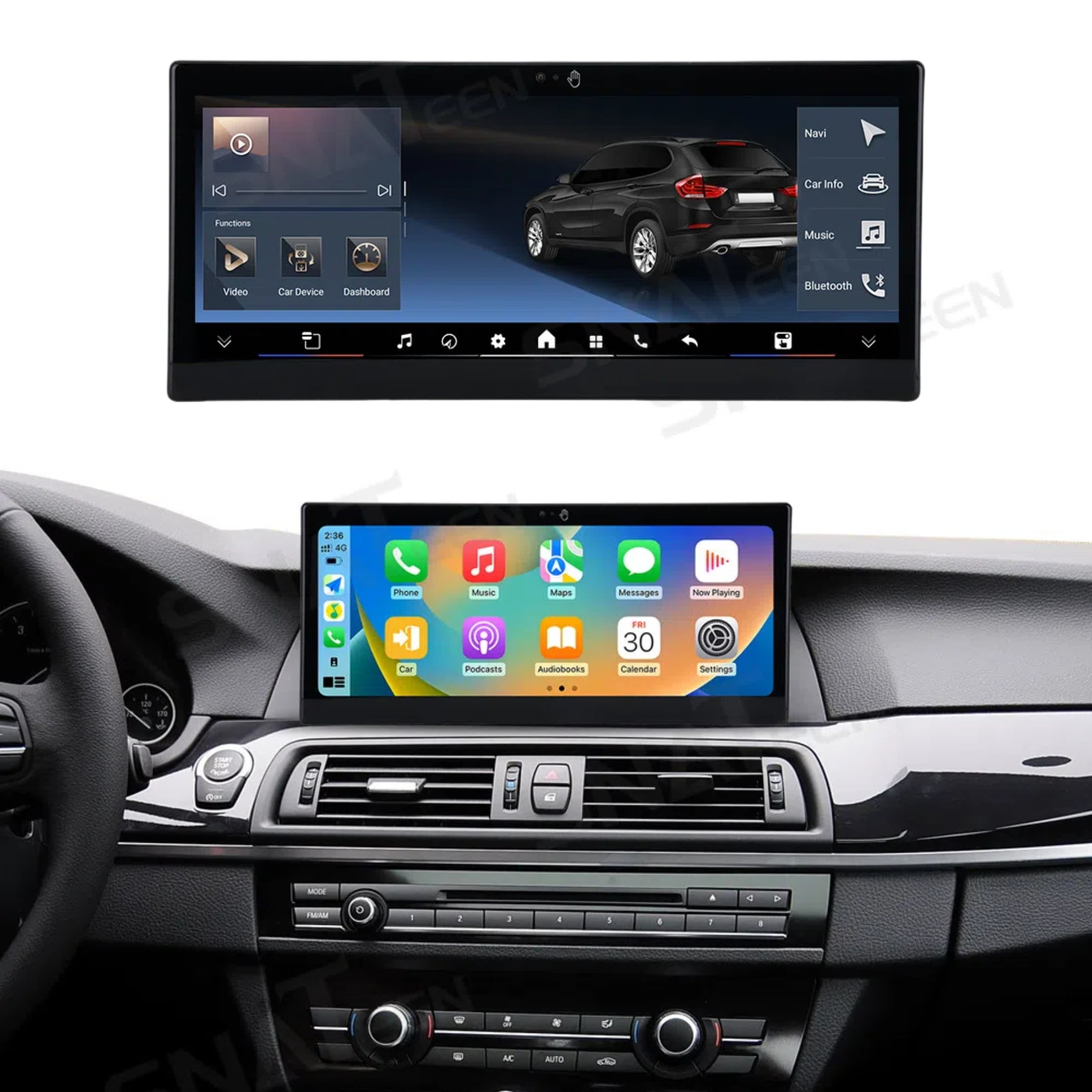 SNATEEN 10.25 inch Car Stereo for BMW 5 Series 2013-2017 NBT Android 13 Car Radio Multimedia GPS ...