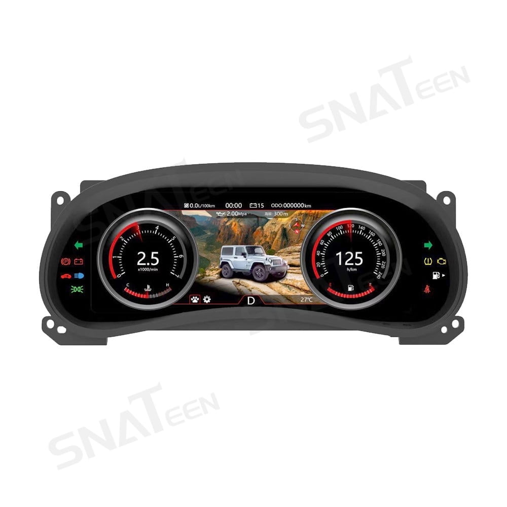 SNATEEN 12.3 inch Car Instrument for Jeep Wrangler 2010-2017 Digital ...