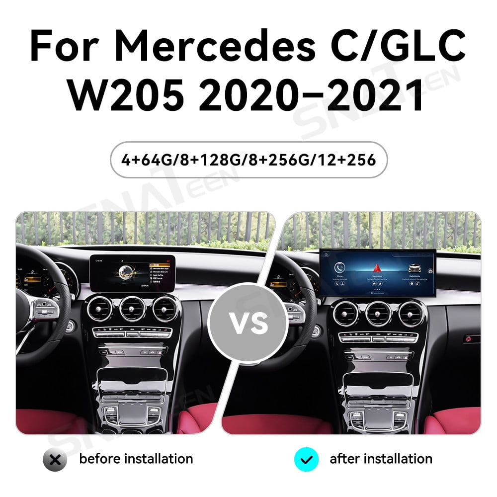 SNATEEN 15.8 inch Car Radio for Mercedes-Benz C/GLC W205 2020-2021 ...