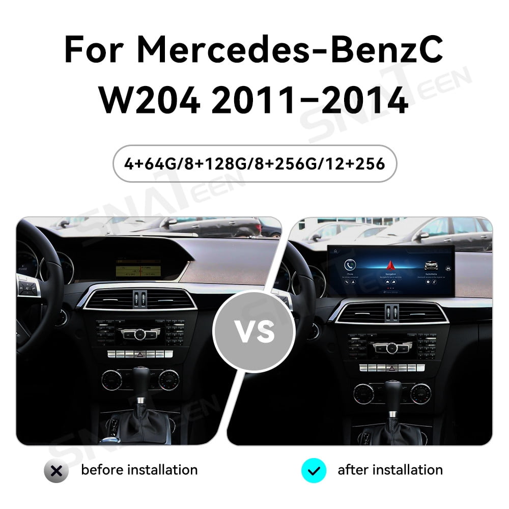 SNATEEN 15.8 inch Car Radio for Mercedes-Benz C W204 2011-2014 Android ...