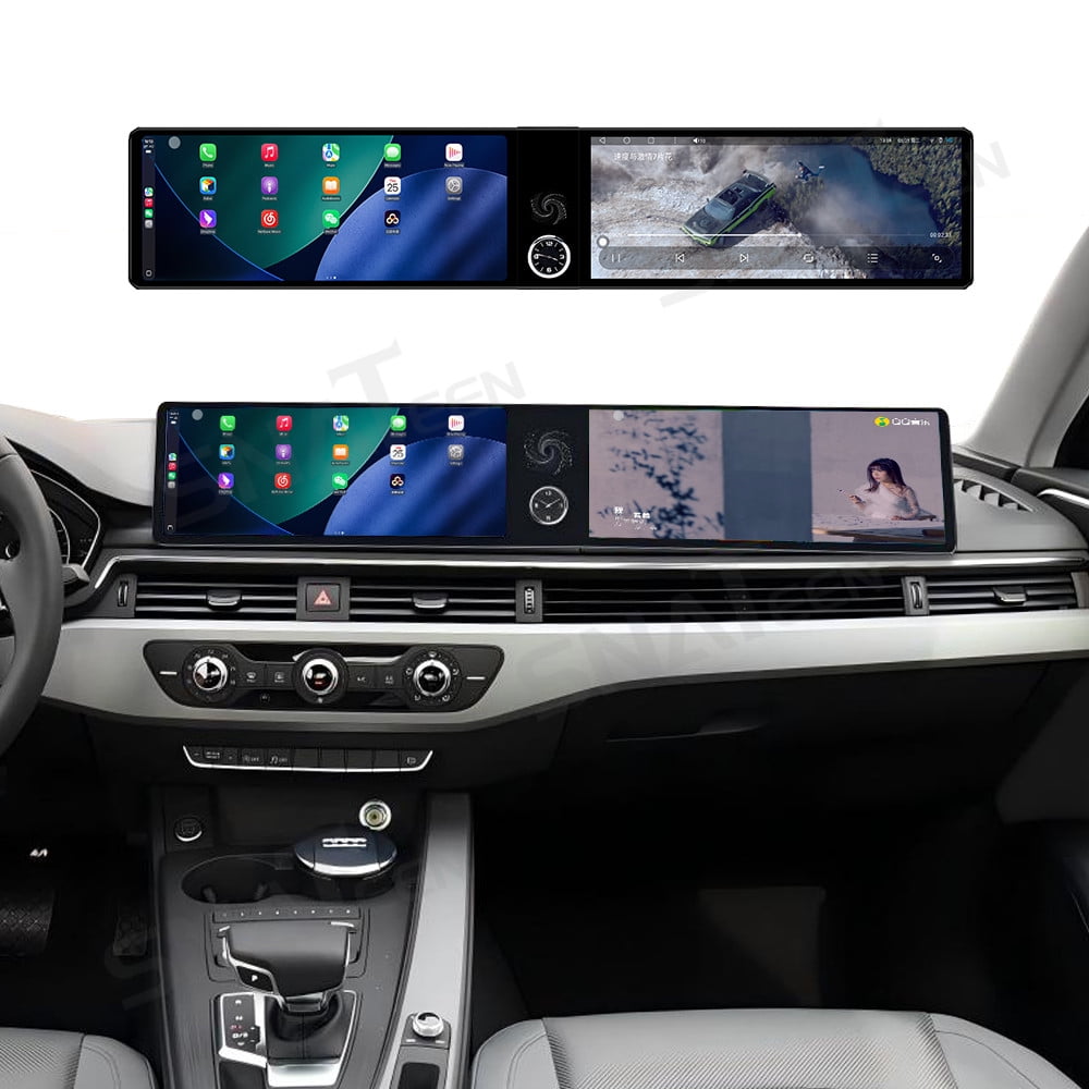 SNATEEN Dual 12.3 inch Carplay Screen/Radio/Multimedia Player for Audi ...