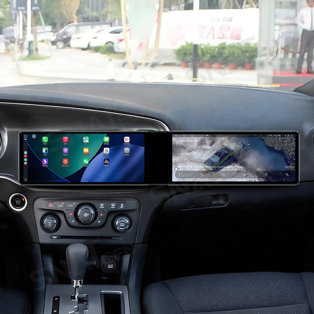 SNATEEN Dual 12.3 inch Carplay Screen/Radio/Multimedia Player for Dodge ...