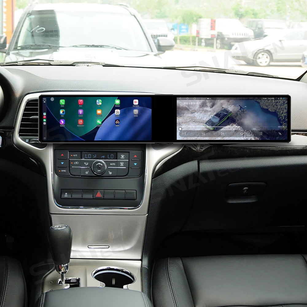 SNATEEN Dual 12.3 inch Carplay Screen/Radio/Multimedia Player for Jeep ...
