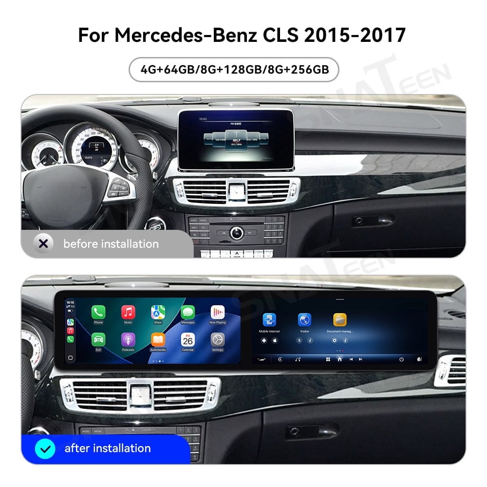 SNATEEN Dual 12.3 inch Carplay Screen/Radio/Multimedia Player for ...