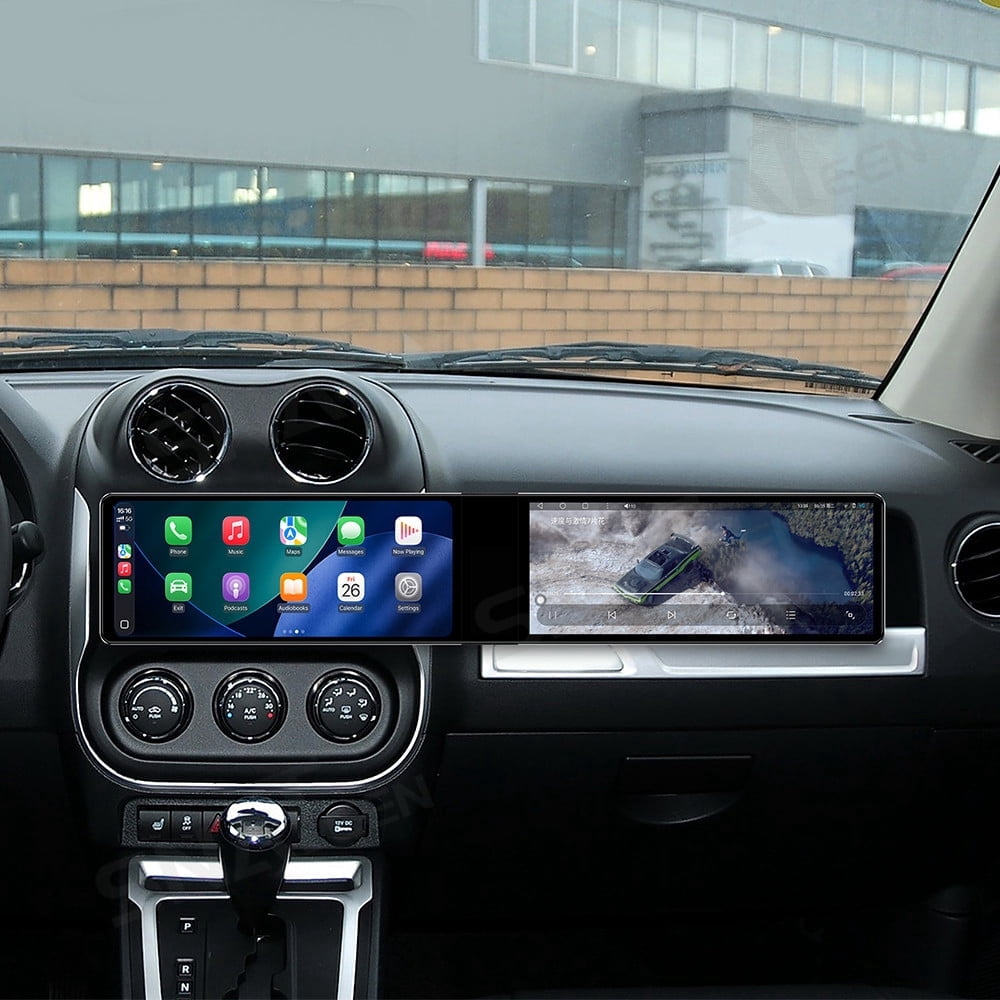 SNATEEN Dual 12.3 inch Carplay Screen/Radio/Multimedia Player for Jeep ...
