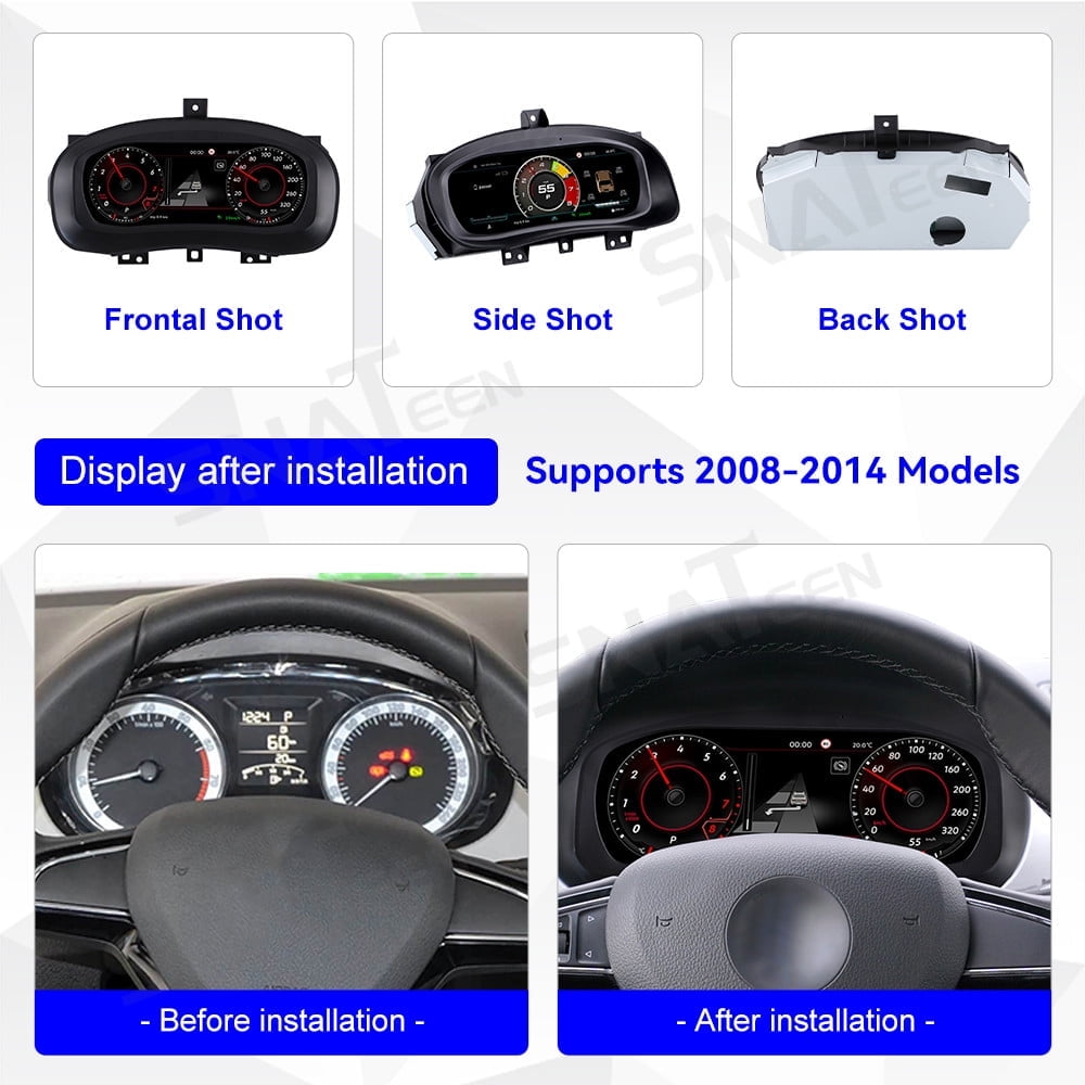 SNATEEN LCD Dashboard Instrument Panel for Volkswagen Skoda Fabia 2008 ...