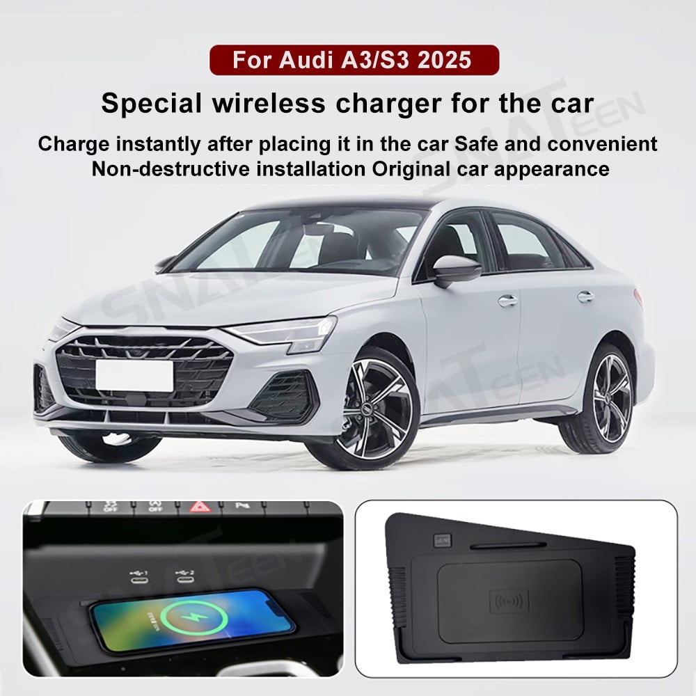 SNATEEN Wireless Charging Pad for Audi A3/S3 2025 | Fast Qi Charger ...