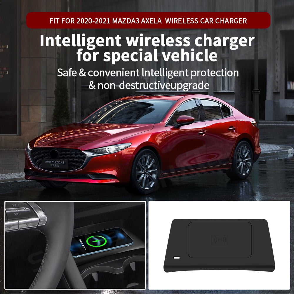 SNATEEN Wireless Charging Pad for Mazda 3 Axela 2020-2021 Fast Qi ...