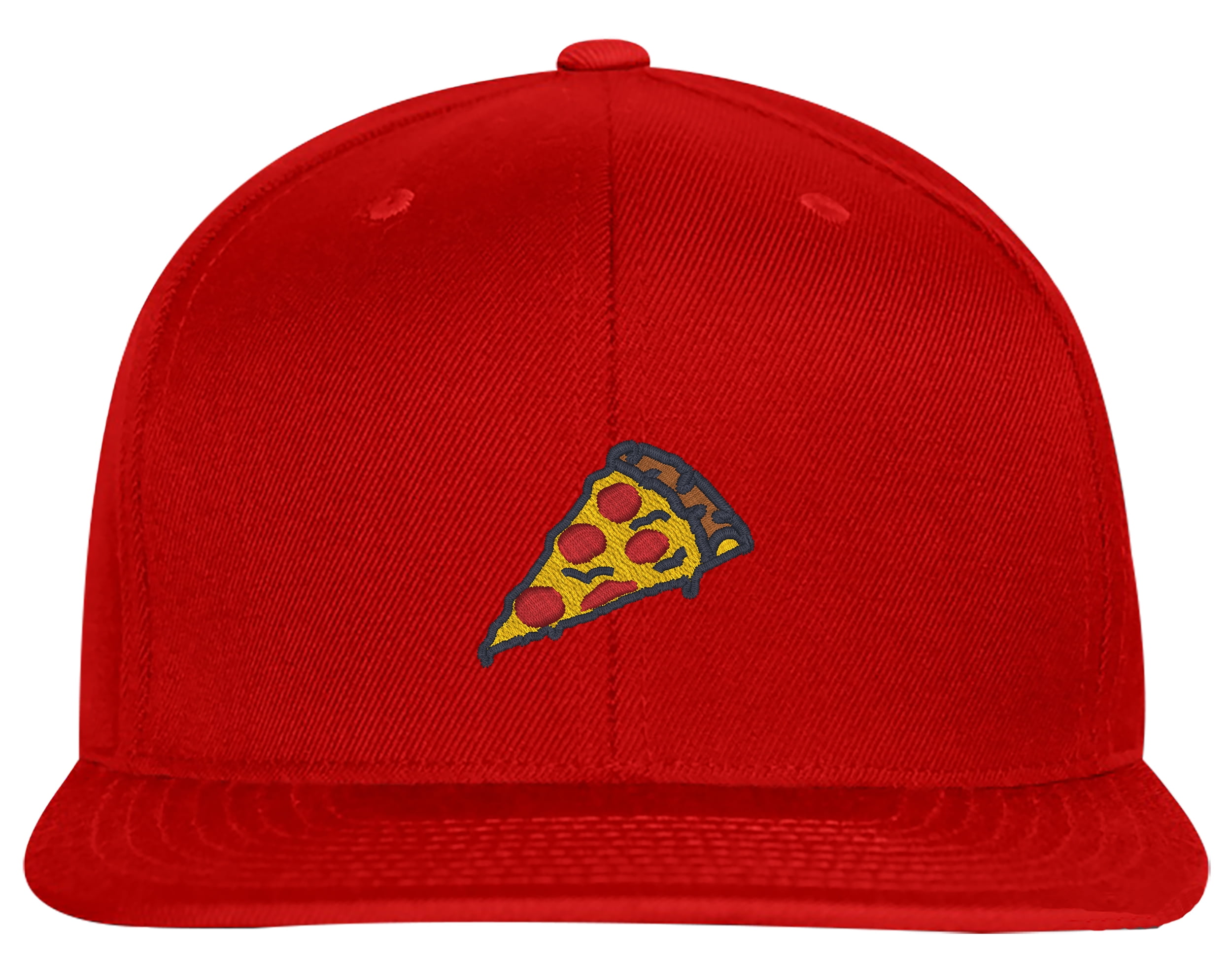 SNBCK Pizza Slice Pepperoni Embroidery Stitch, Snapback Hat EM-0008-Red ...