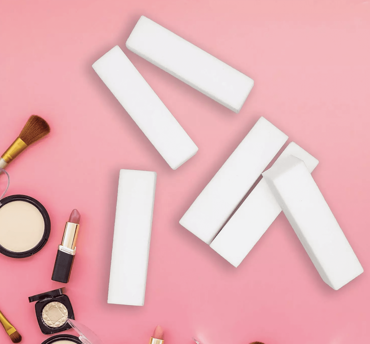 SND Plus 4-Sided Nail Buffer Block – White, 120 Grit, Professional Nail ...