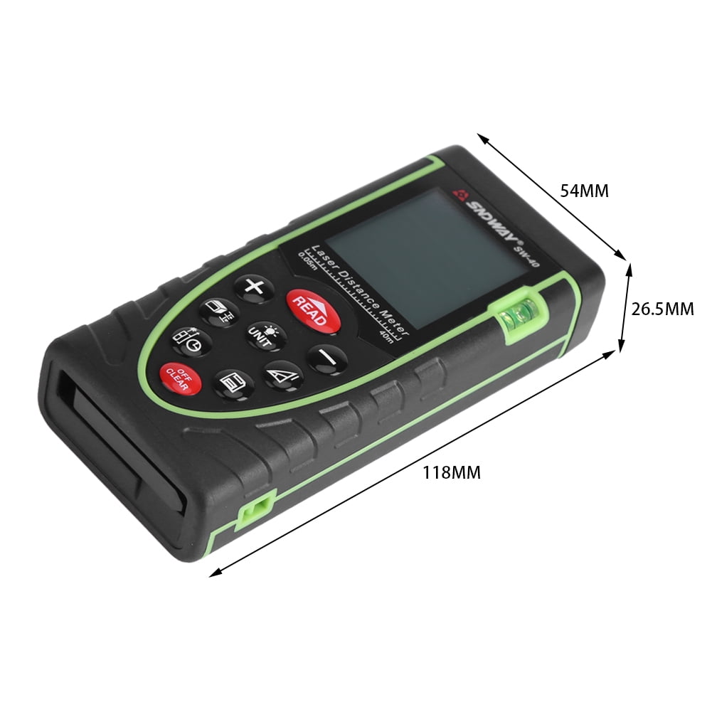 SNDWAY 40m Handheld Digital Laser Distance Meter Self Calibration Area ...