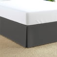 SNDecor Queen Size (Dark Gray, Solid) Organic Cotton Bed Skirt 17" Inch ...