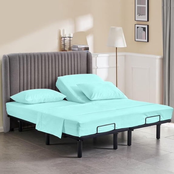 SNDecor Queen Size Top 39" Split Flex Head Egyptian Cotton 4-Piece ...