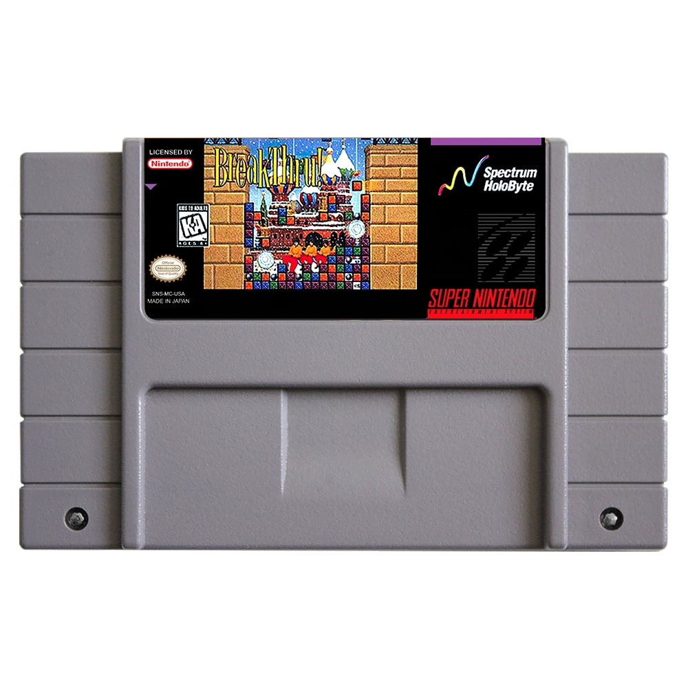 SNES Games Cartridge BreakThru! - Walmart.com