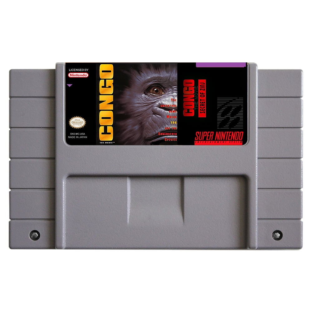 SNES Games Cartridge Congo - The Movie - Secret of Zinj - Walmart.com