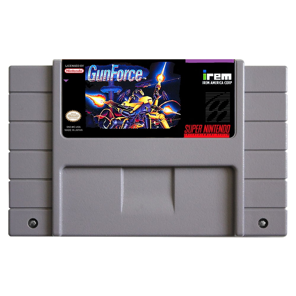 SNES Games Cartridge GunForce - Walmart.com