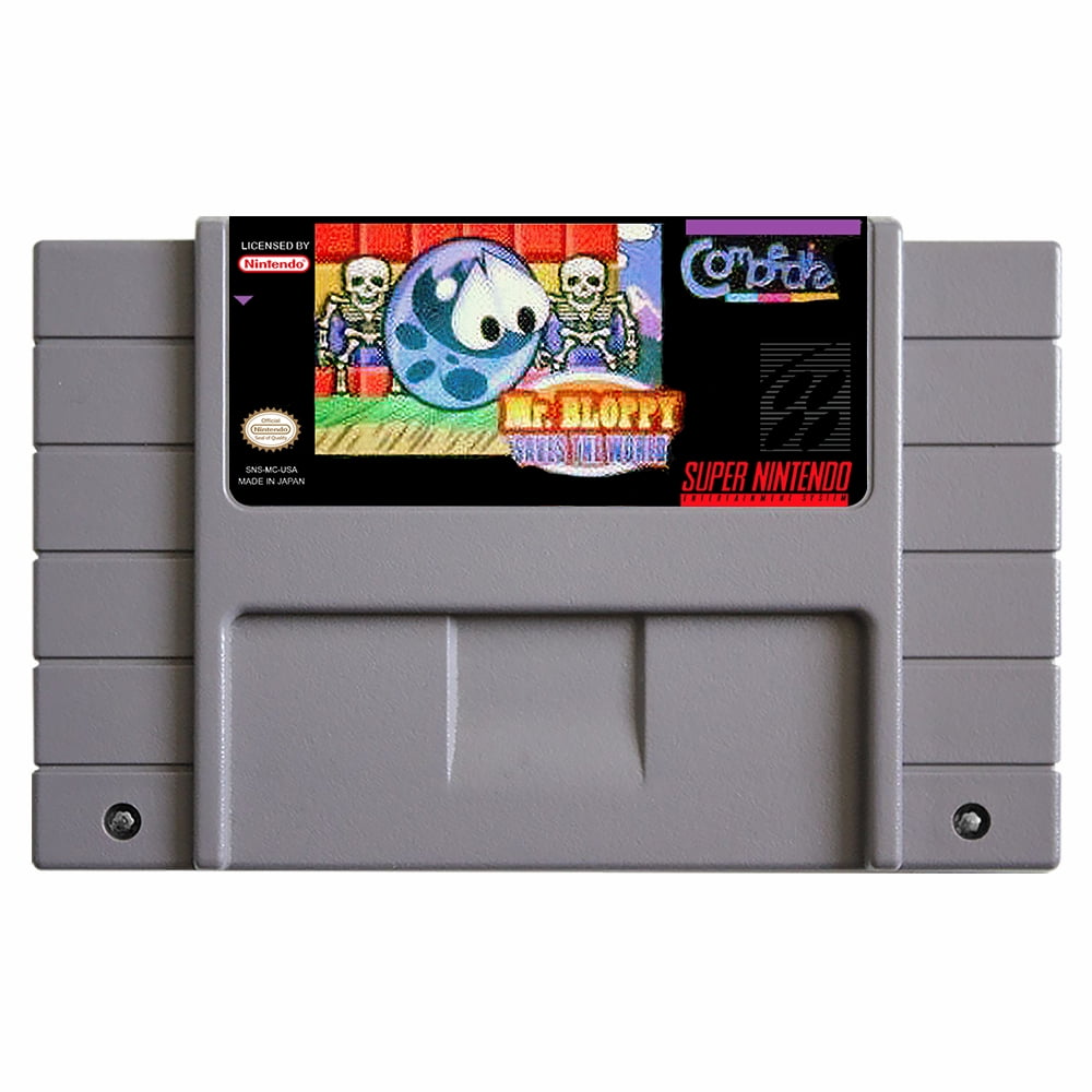 SNES Games Cartridge Mr. Bloopy - Saves the World - Walmart.com