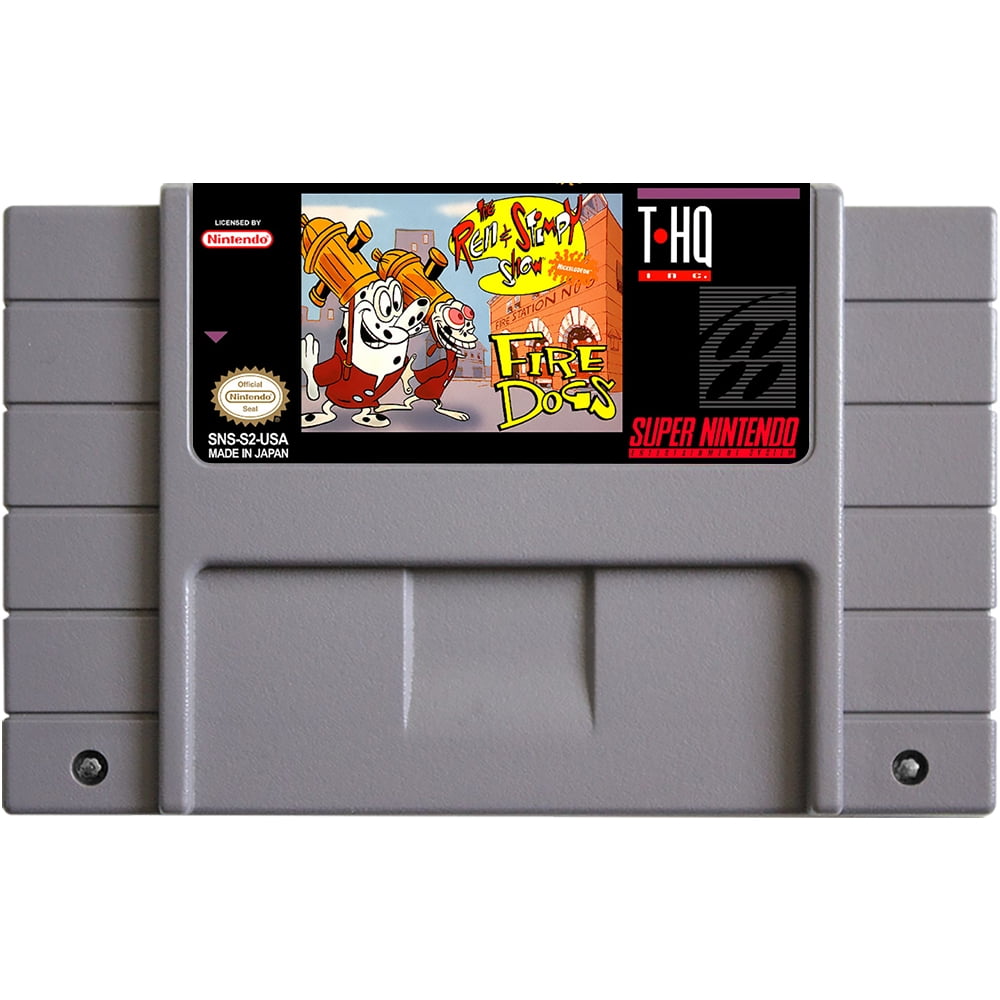 SNES Games Cartridge Ren ' Stimpy Show, The - Fire Dogs - Walmart.com