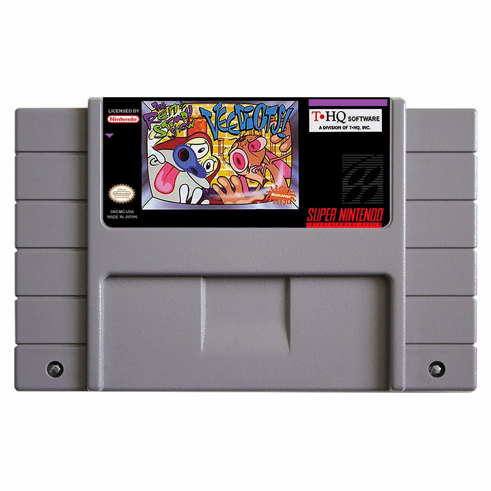 SNES Games Cartridge Ren ' Stimpy Show, The - Veediots! - Walmart.com