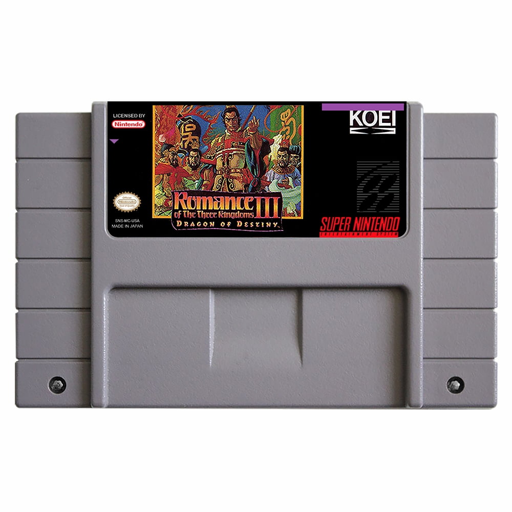 SNES Games Cartridge Romance of the Three Kingdoms III - Dragon of ...