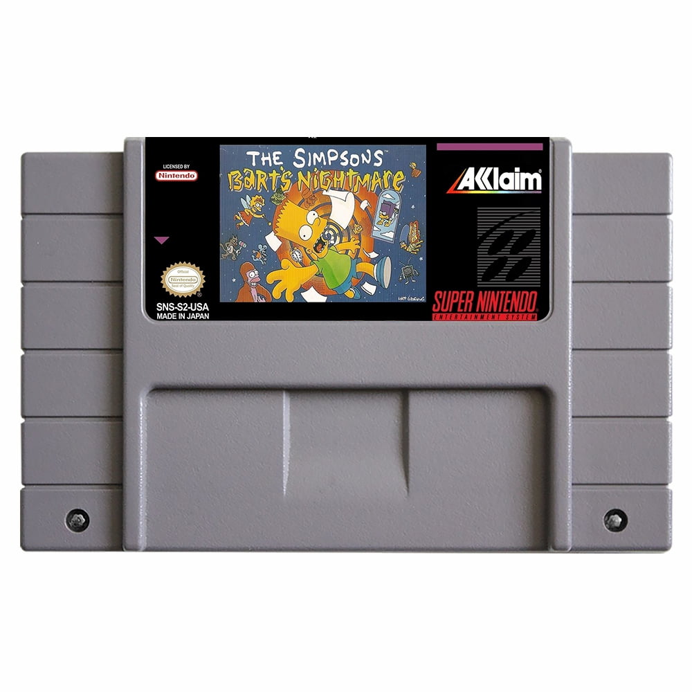 SNES Games Cartridge Simpsons, The - Bart's Nightmare - Walmart.com