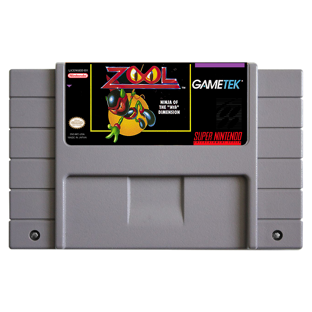SNES Games Cartridge Zool - Ninja of the 'Nth' Dimension - Walmart.com