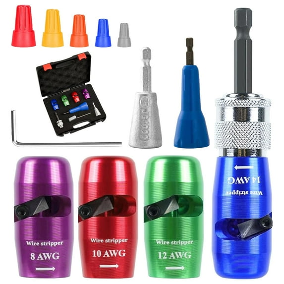 SNEZHANA Electric Wire Stripper for Drill, 14-12-10-8 AWG Wire Twister Tool for Drill ...