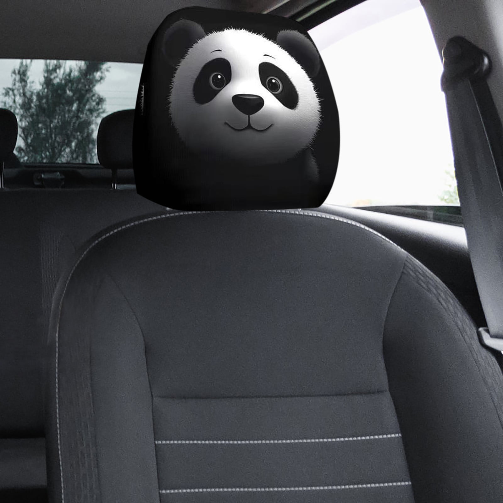 SNGMN Funny Car Print Headrest Cover, Universal Stretchy Style for ...