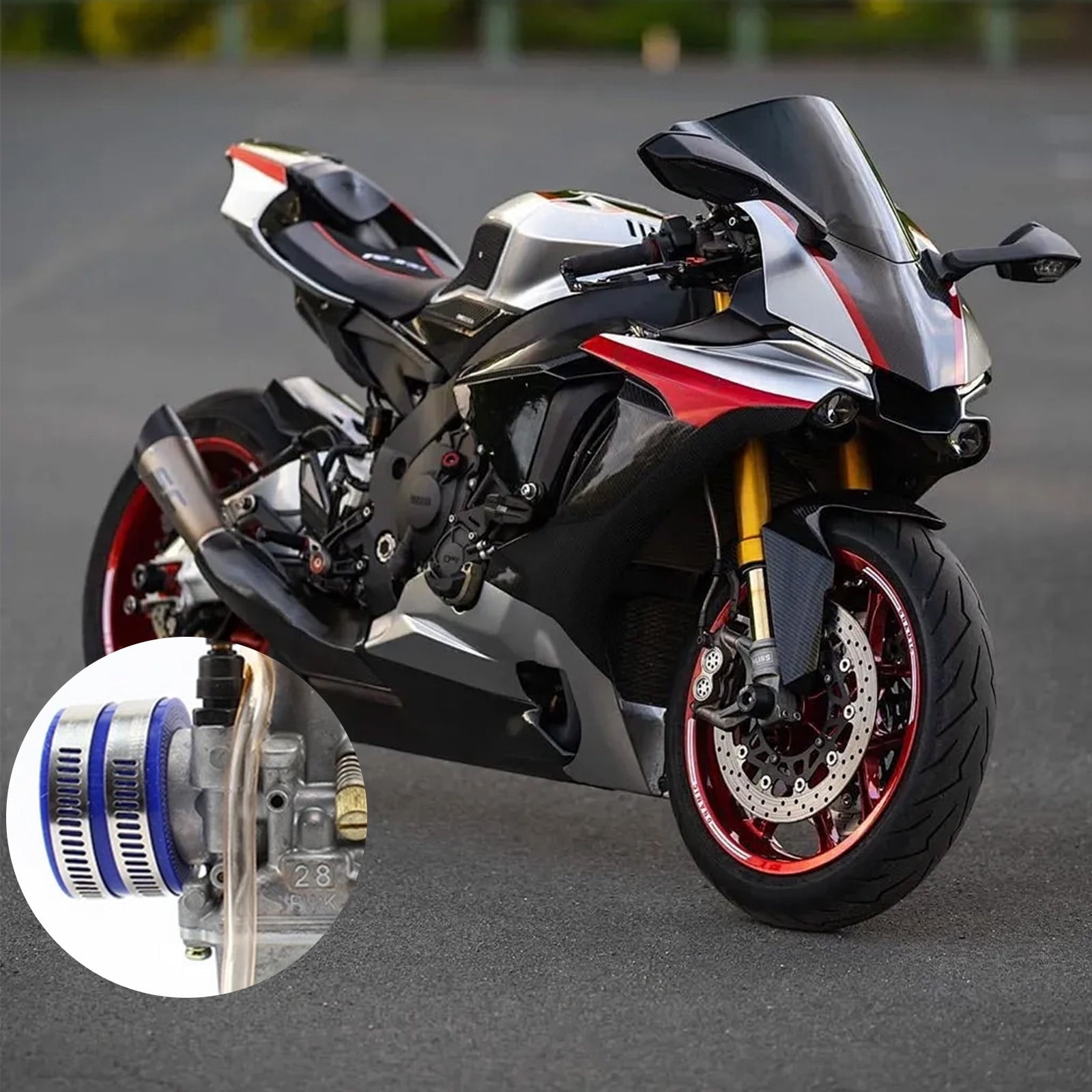 SNGMN Motorcycle Carburetor 35mm Intake Manifold for PWK28 30 KOSO with ...