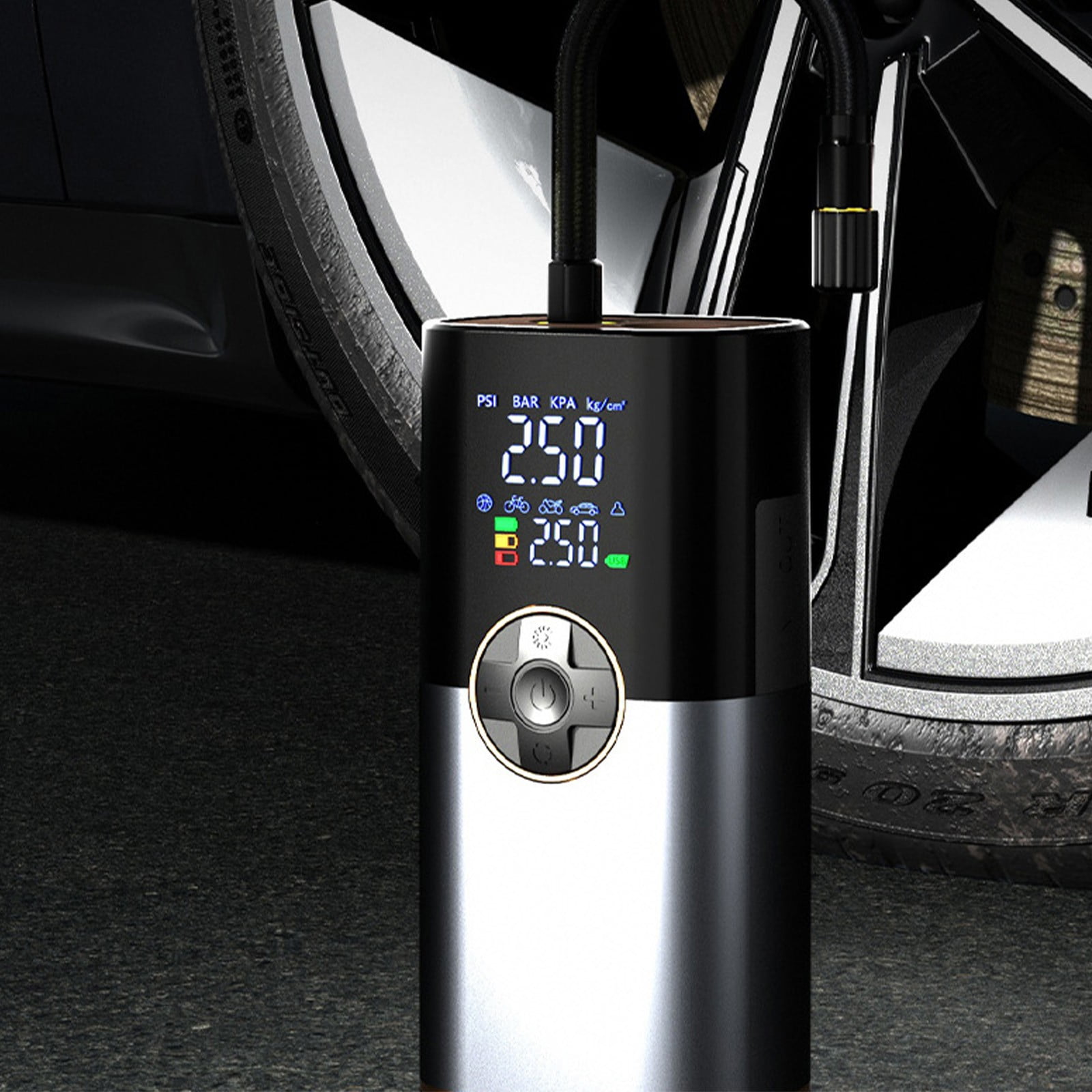 SNGMN Portable Wireless Car Pump with Intelligent Digital Display and ...