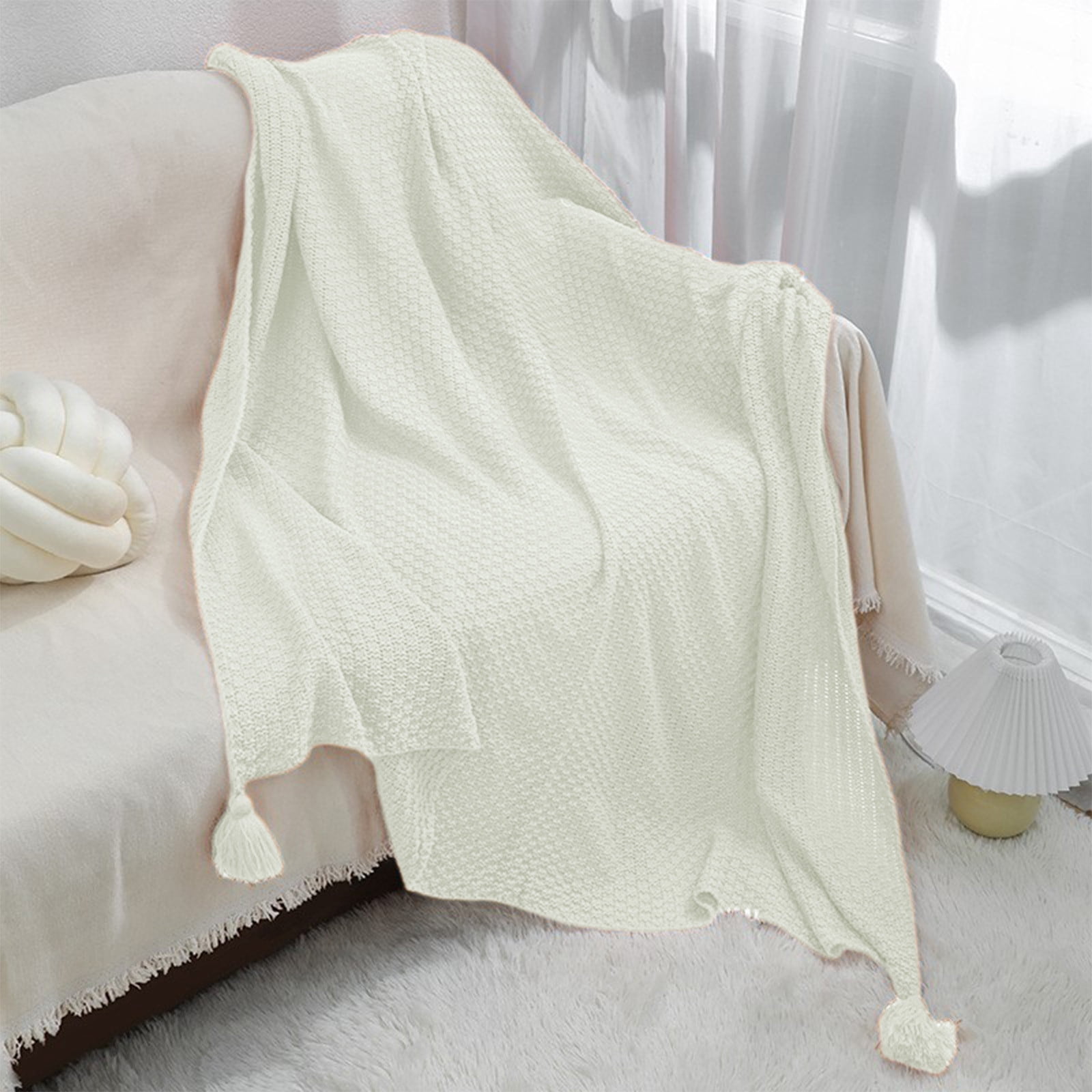 SNGMN Sofa Blanket, Wind Fringe Blanket, Knitted Blanket, Office ...