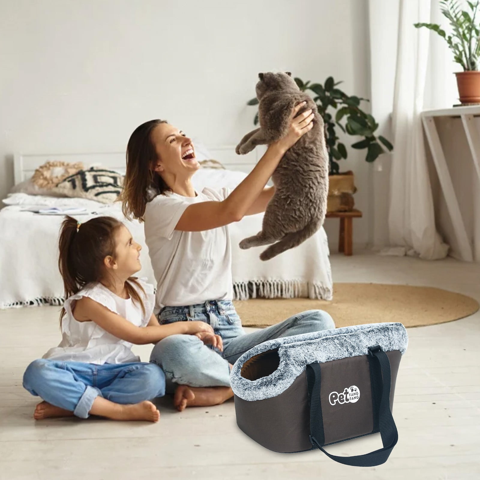 SNGMN Soft-Sided Pet Handbag Carrier with Safety Zipper, Portable Tote ...