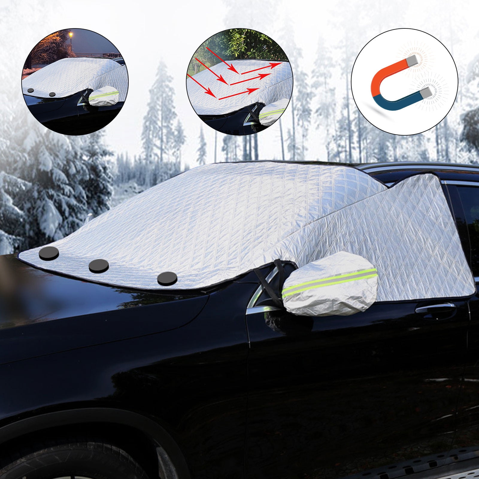 SNGMN Upgraded Car Windshield Cover with Side Window Protection, All ...