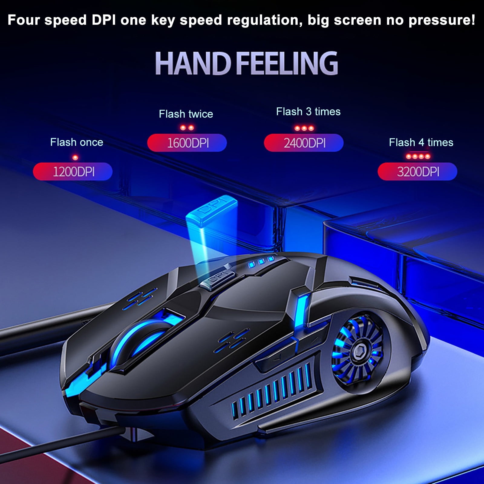 SNGMN Wired Gaming Mouse 6D LED Breathing 3200 DPI High Resolution Plug ...