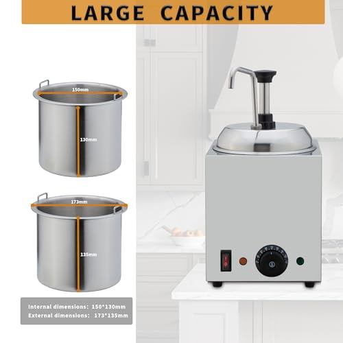 SNICE Electric Nacho Cheese Dispenser Warmer Sauce Dispenser for Fudge ...