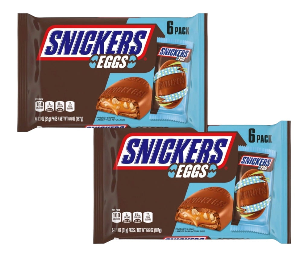 SNICKERS Eggs Chocolate Individually Wrapped Easter Candy Egg Basket ...