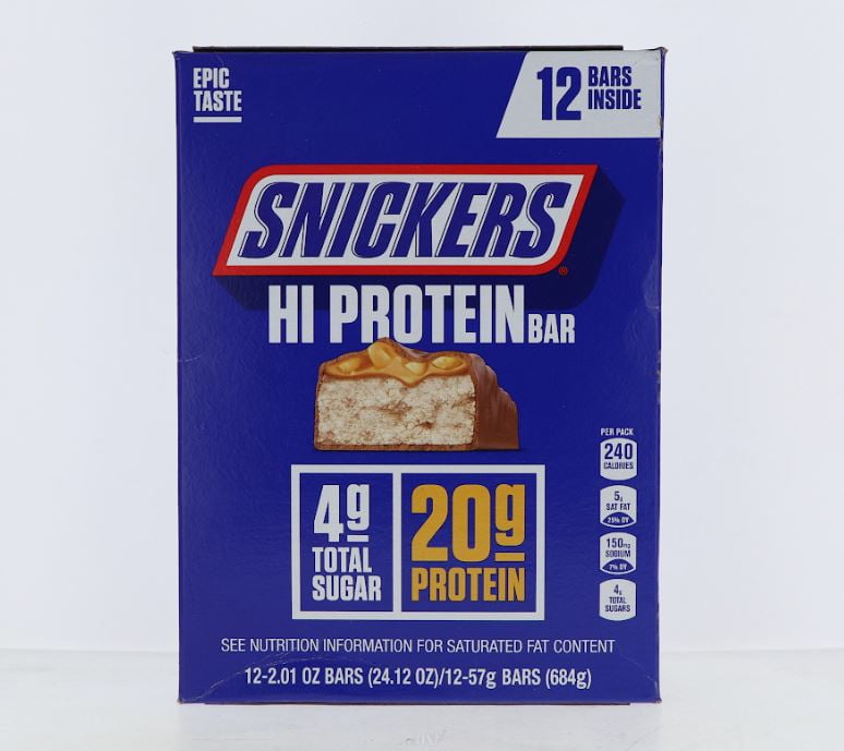 SNICKERS High Protein Bar, Original Flavor, 2.01 Ounces, 12-Pack Carton ...