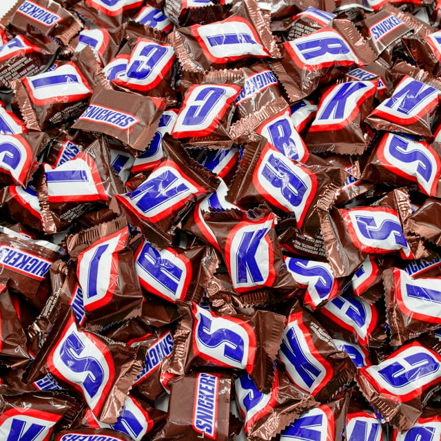 SNICKERS MINIS Milk Chocolate Candy Bars 2 lb – Bulk Bag, Bite Size ...